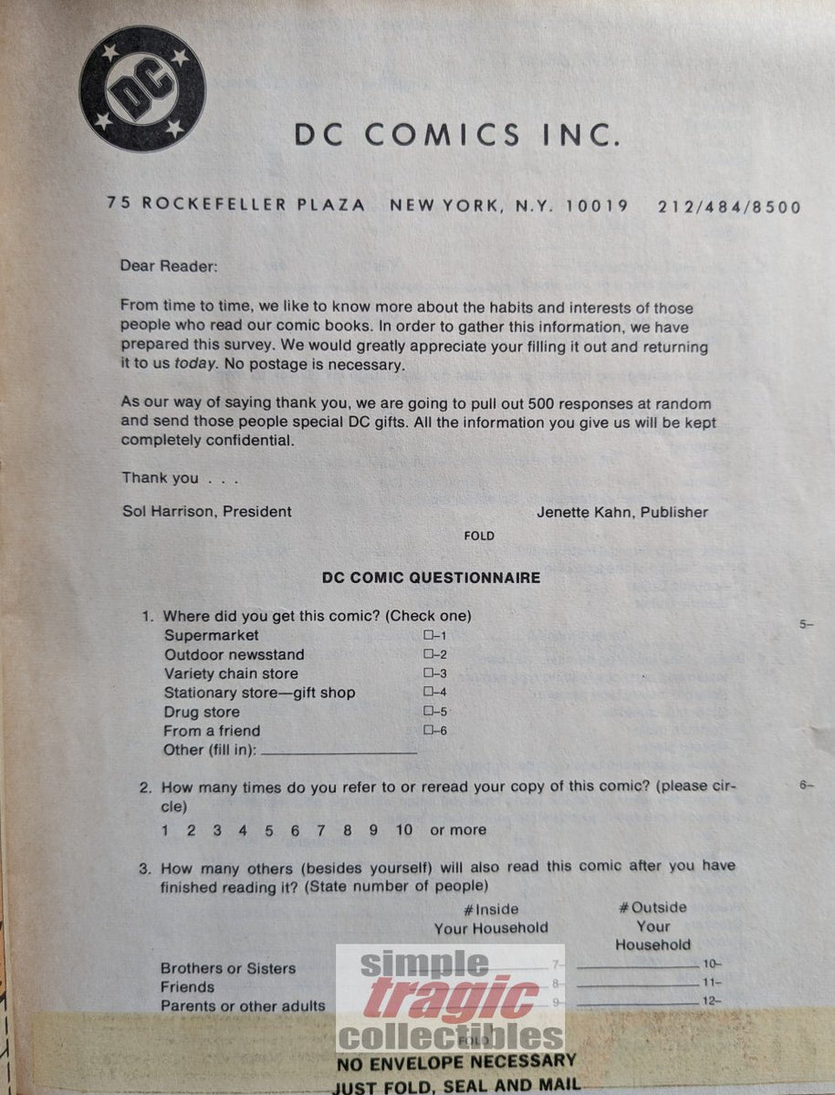 Batman (1940) #298 (Survey Copy) – Simple Tragic Collectibles