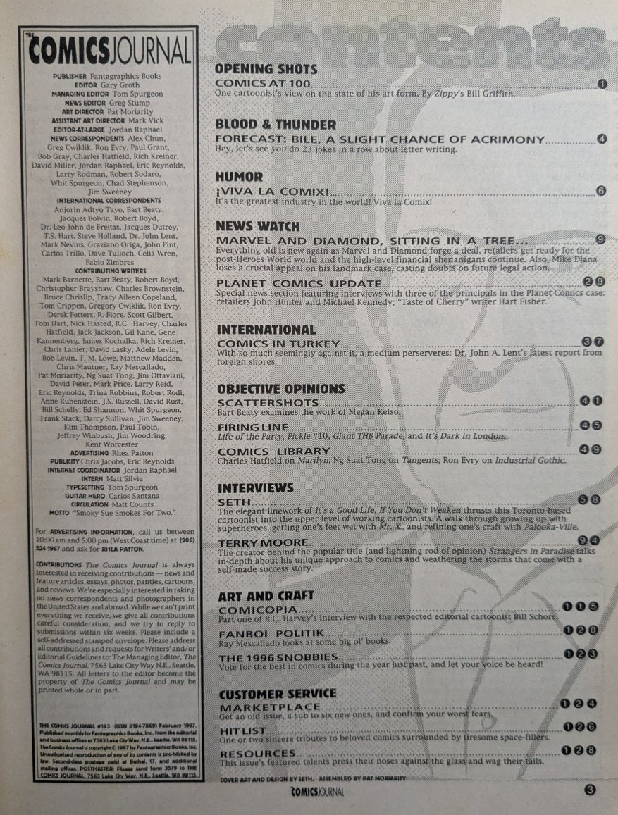 Comics Journal, The (1977) #193 – Simple Tragic Collectibles