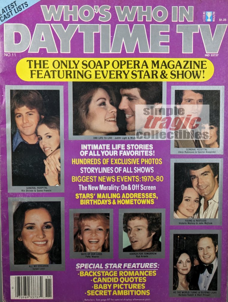 Who's Who In Daytime TV Magazine #11 – Simple Tragic Collectibles