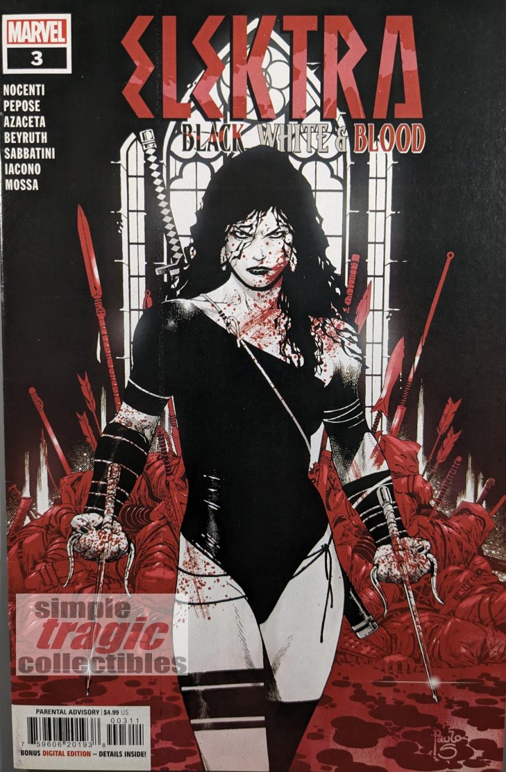 Elektra: Black, White & Blood (2021) #3 – Simple Tragic Collectibles