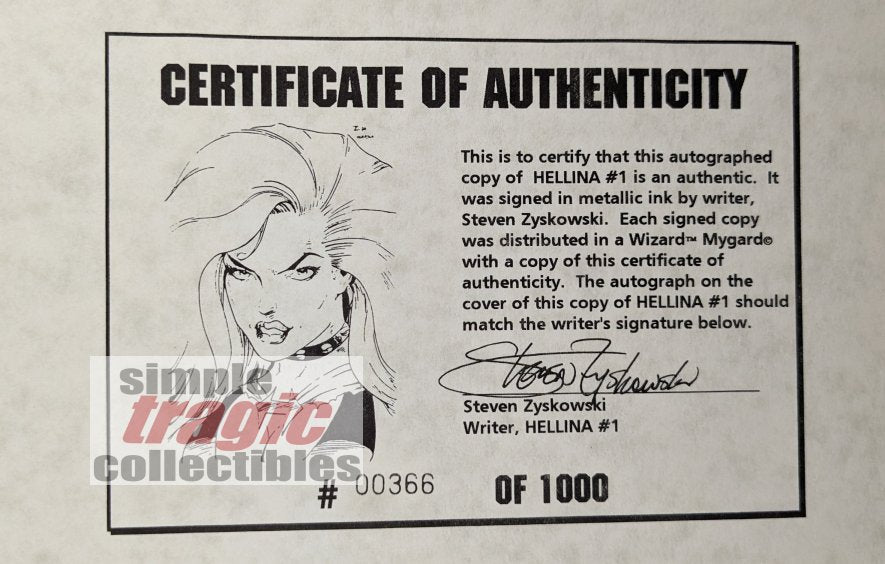 Hellina (1994) #1 SIGNED – Simple Tragic Collectibles