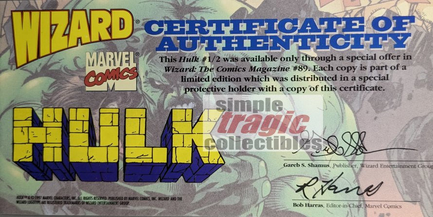 Wizard Hulk (1999) #1/2 (Wizard Exclusive) – Simple Tragic Collectibles