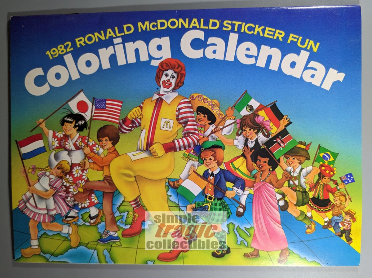 McDonald's 1982 Coloring Calendar – Simple Tragic Collectibles