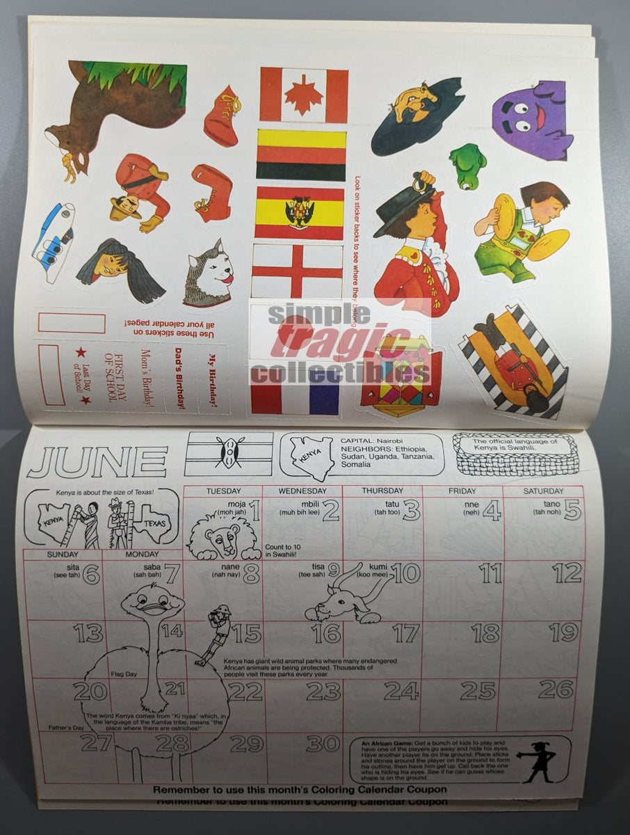 McDonald's 1982 Coloring Calendar – Simple Tragic Collectibles