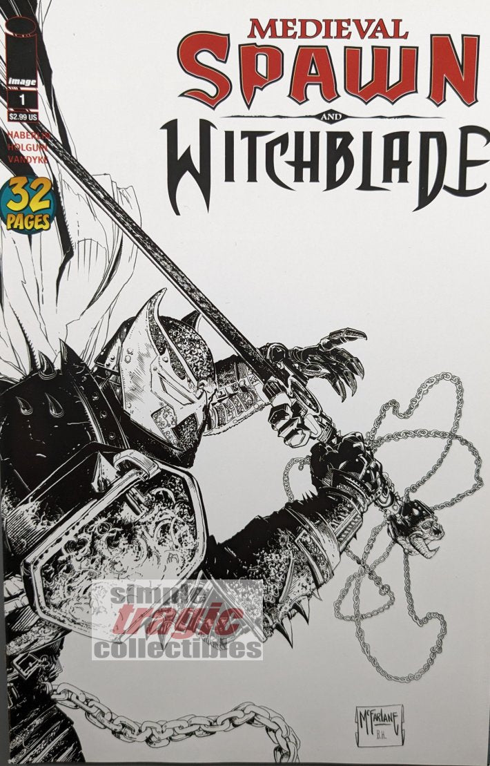 Medieval Spawn & Witchblade (2018) #1 (of 4) (Black & White Variant ...