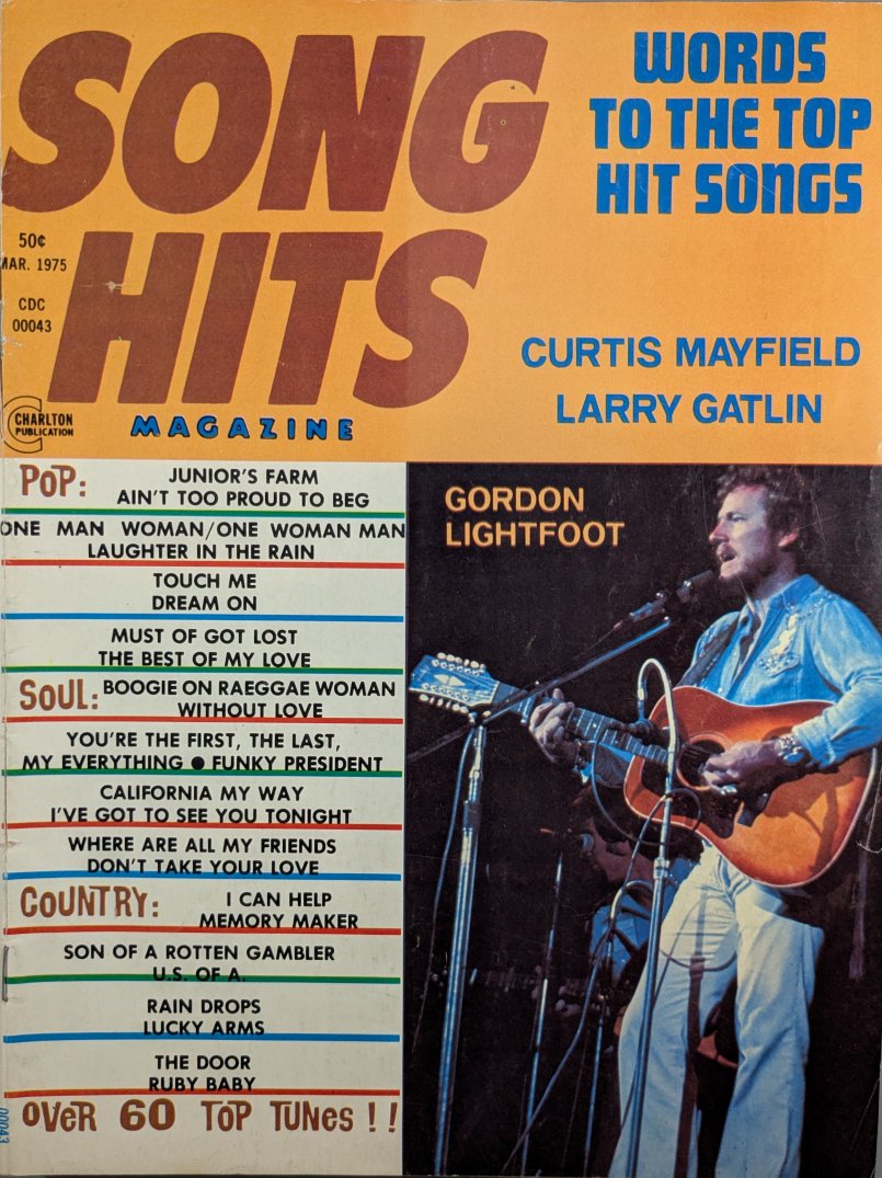 Song Hits Magazine (1937) Vol 39, #109 (March, 1975) – Simple Tragic ...
