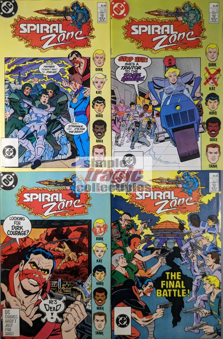 Spiral Zone (1988) #1-4 Complete Set – Simple Tragic Collectibles