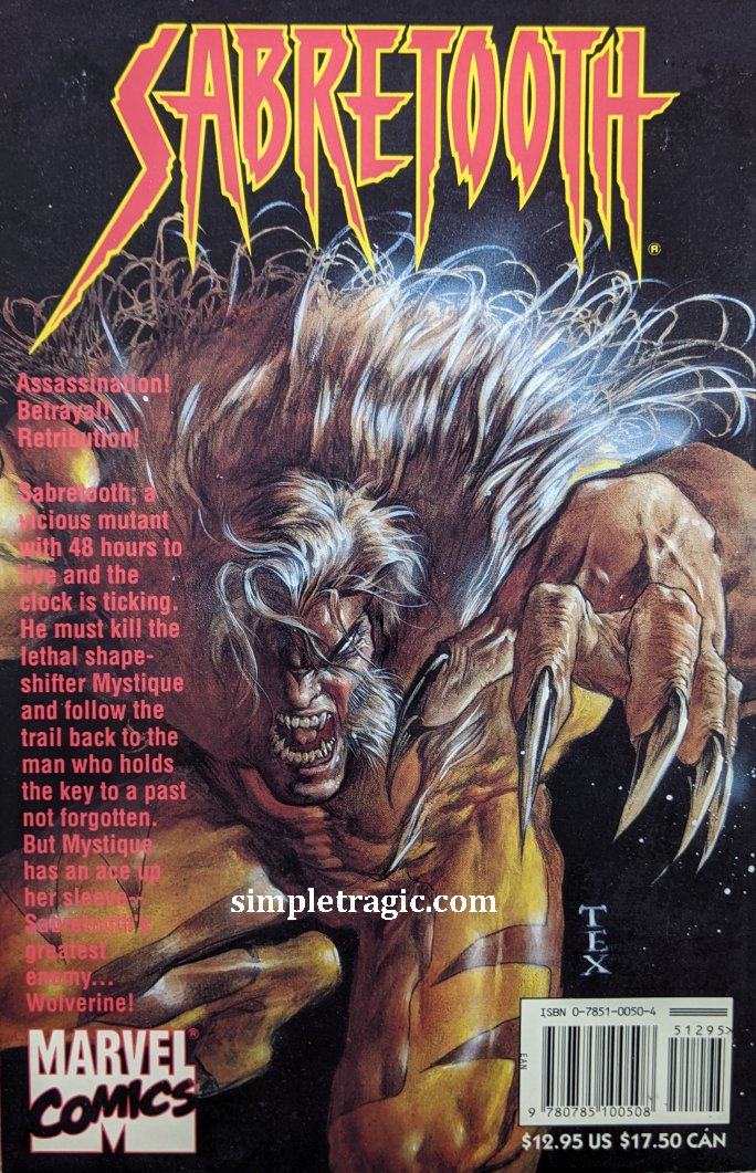 Sabretooth (1993) TPB – Simple Tragic Collectibles